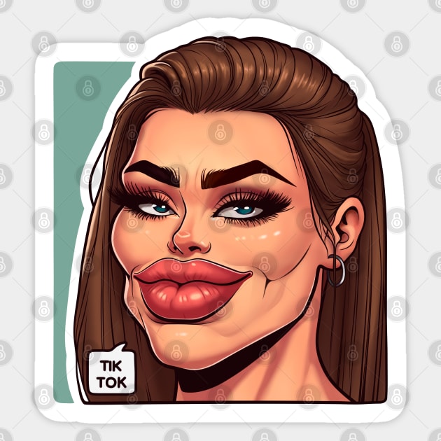 Tik tok girl meme. - Tik Tok Girl Meme - Sticker | TeePublic